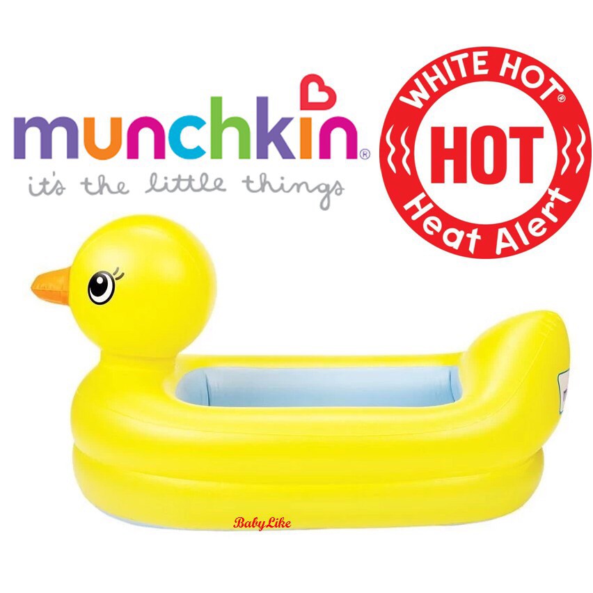 ORIGINAL Munchkin White Hot® Inflatable Safety Duck Bath Tub | Shopee ...