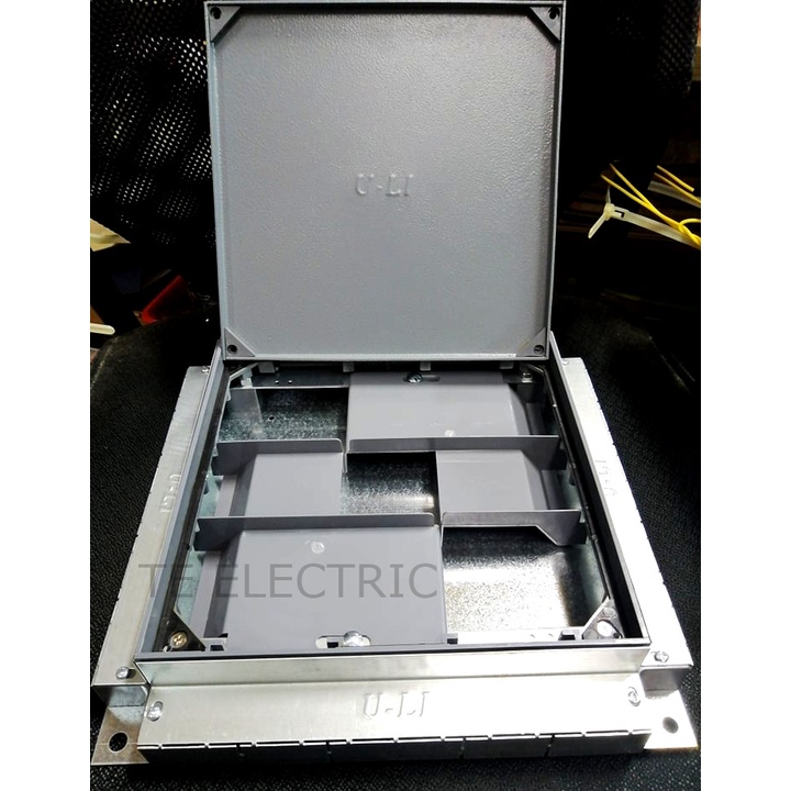 UNDERFLOOR JUNCTION / SERVICE OUTLET BOX 3 COMPARTMENT ALUMINIUM (250 X ...