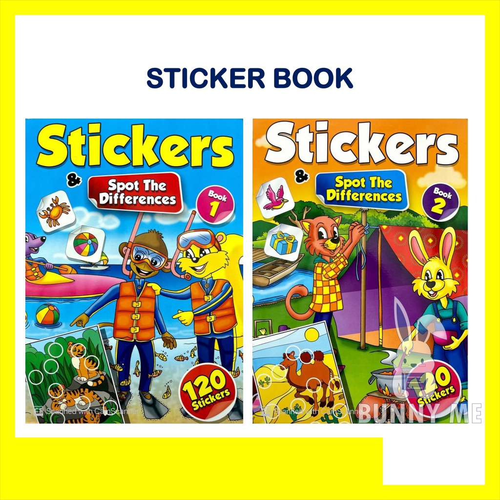 STICKERS & SPOT THE DIFFERENCES 120 STICKERS - MIND TO MIND | Shopee ...