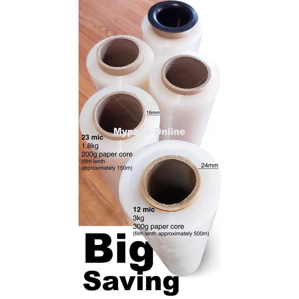 Stretch Film 12 mic - 500 meter - 3kg | Shopee Malaysia