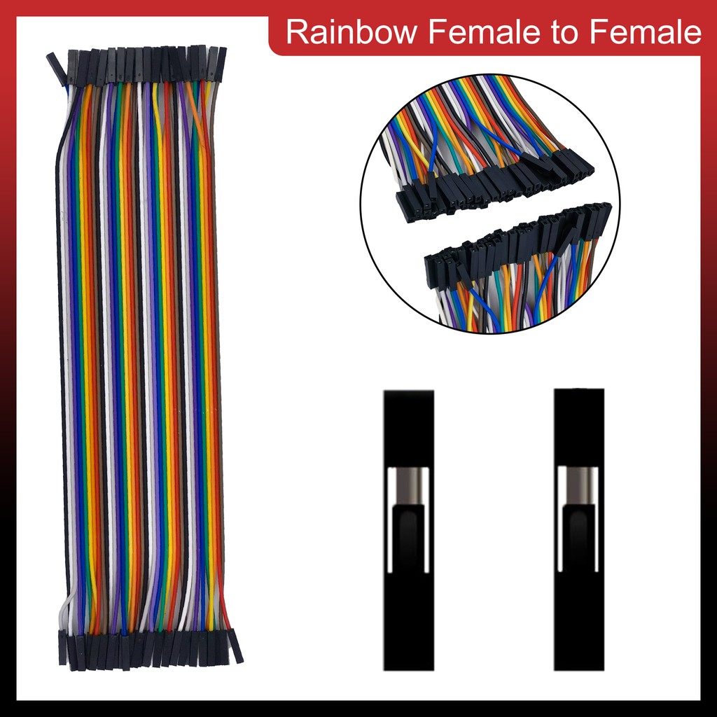 Female to Female (FF) 40pcs Dupont Jumper Wire DIY Experiment ...