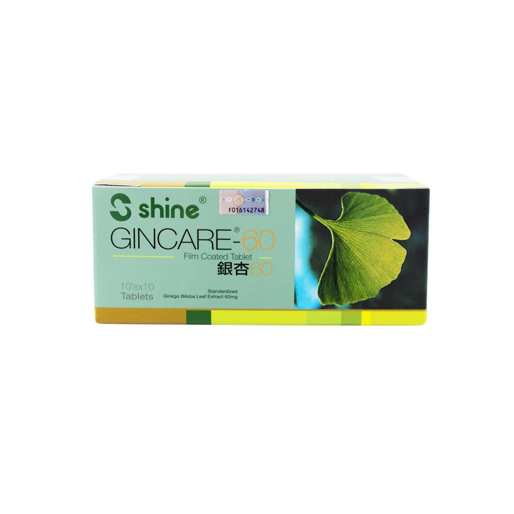 SHINE GINCARE FILM COATED TABLET 40MG / 60MG 10 tablets | Shopee Malaysia