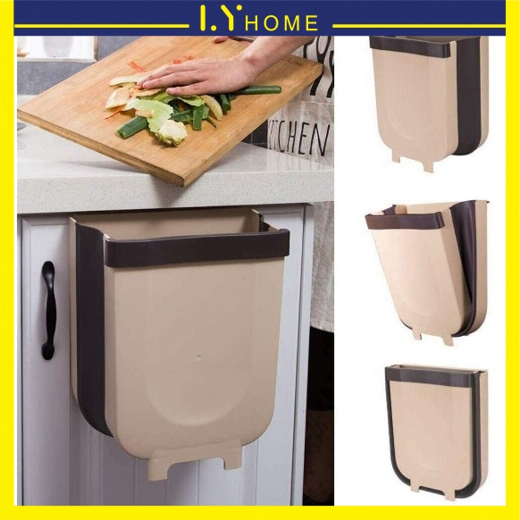 Home Foldable Kitchen Trash Dustbin Garbage Basket Rubbish Waste ...