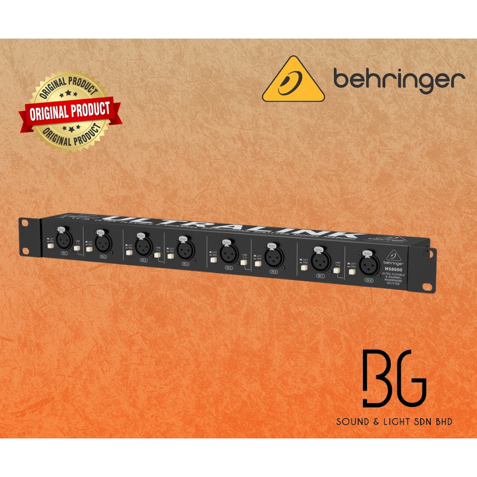 Behringer Ultralink MS8000 Microphone Splitter (MS-8000 / MS 8000 ...