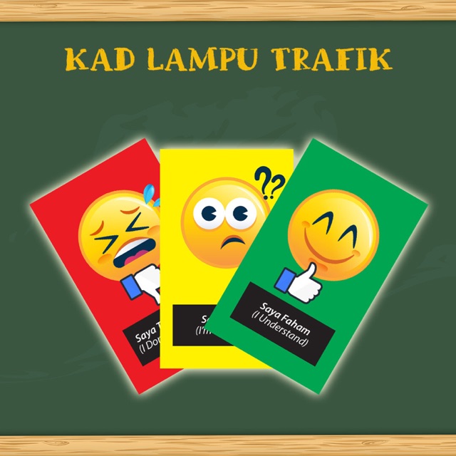 [READY STOCK] Traffic Light Card (310gsm) Alat Bantu Mengajar TEBAL ...