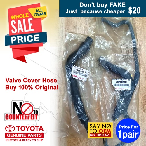 Vios 1.5 (2007-13) Valve Cover Hose 12261-0M010 & 23820-0M011 (1set ...