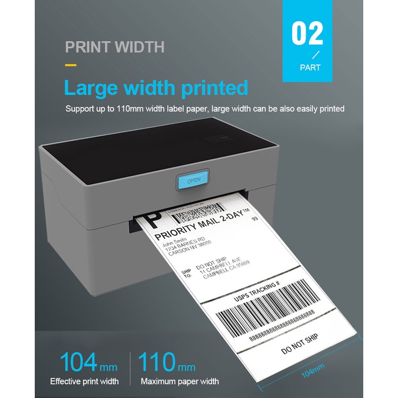 Xprinter Sticker Label Printer A6 Thermal Printer Wireless Waybill ...