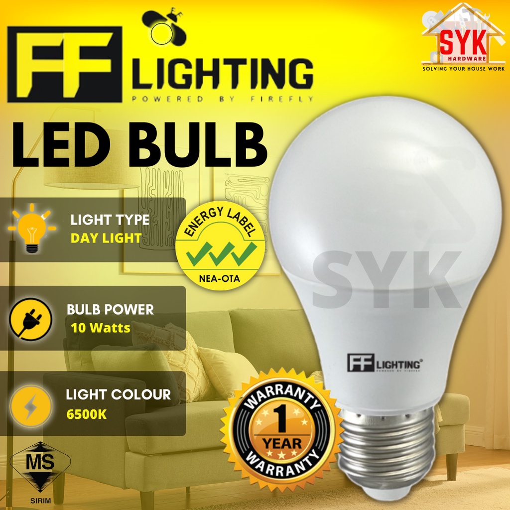 SYK FF LIGHTING E27 Led Bulb Day Light 6500K Eco Bulb Lampu Mentol ...