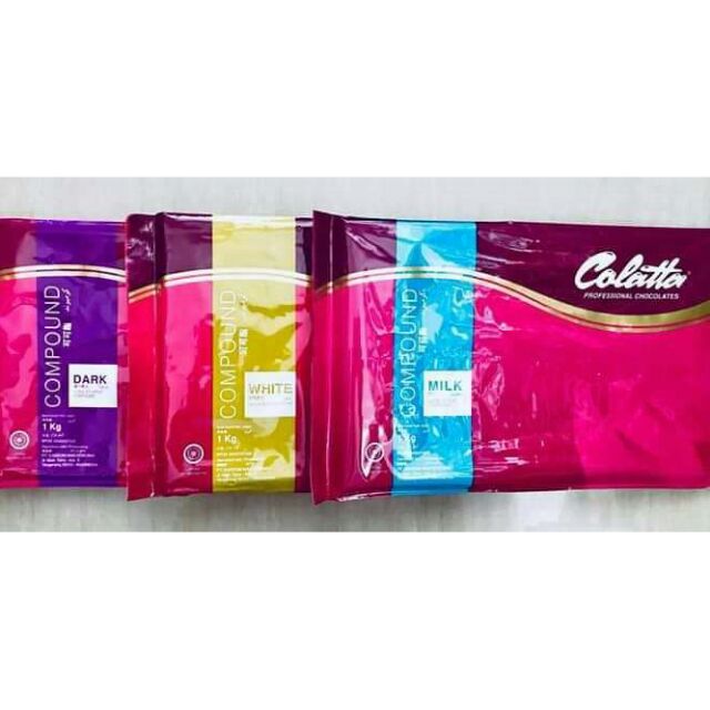 CHOCOLATE COMPOUND BAR COLLATA DARK/MILK/WHITE 1KG | Shopee Malaysia