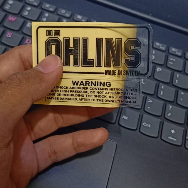Ohlins transparent shock printing sticker/sticker for motorbike shock ...