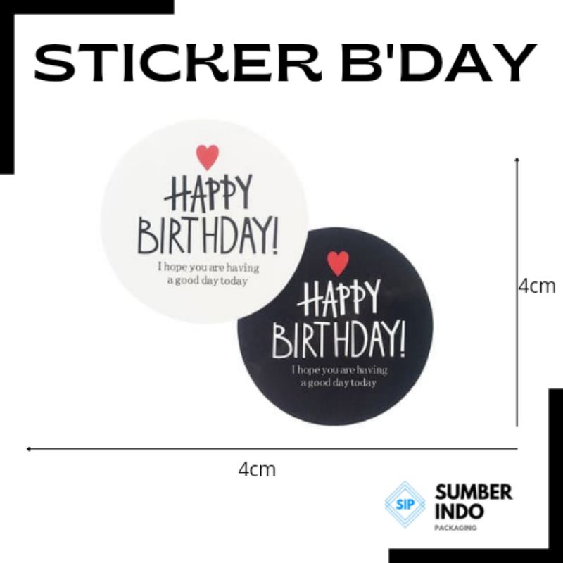 Happy Birthday Hampers Rice Cake Stickers Uk. 4x4cm (CONTAINS 4 PCS ...