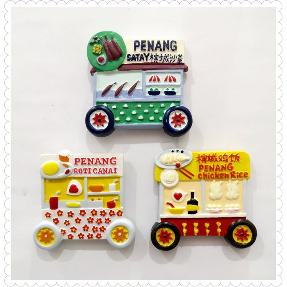 [READY STOCK] Penang Food Cart Fridge Magnet ~ Available in 3 design ...