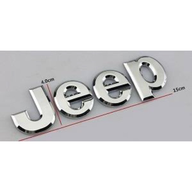 Chrome JEEP EMBLEM / CHROME WRITING COVER / MEDAN CAR BODY LOGO ...