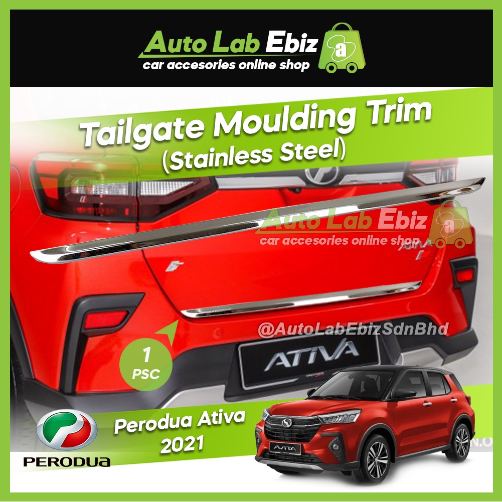 Perodua Ativa 2021 Rear Tailgate Moulding Trim Stainless Steel (1pcs ...