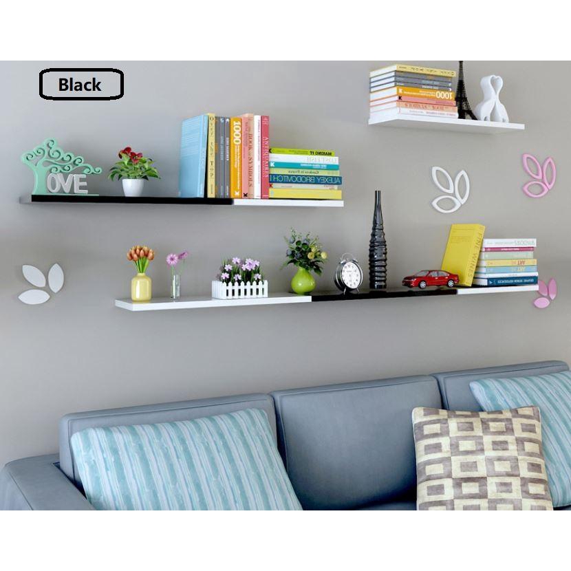 [READY STOCK] High Gloss Set of 3 Floating Shelves - 60cm (White ...