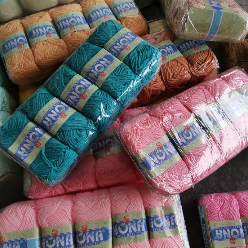 1 biji Benang kait Nona 40gram 4ply knitting yarn (kod #55 ~ #90 ...