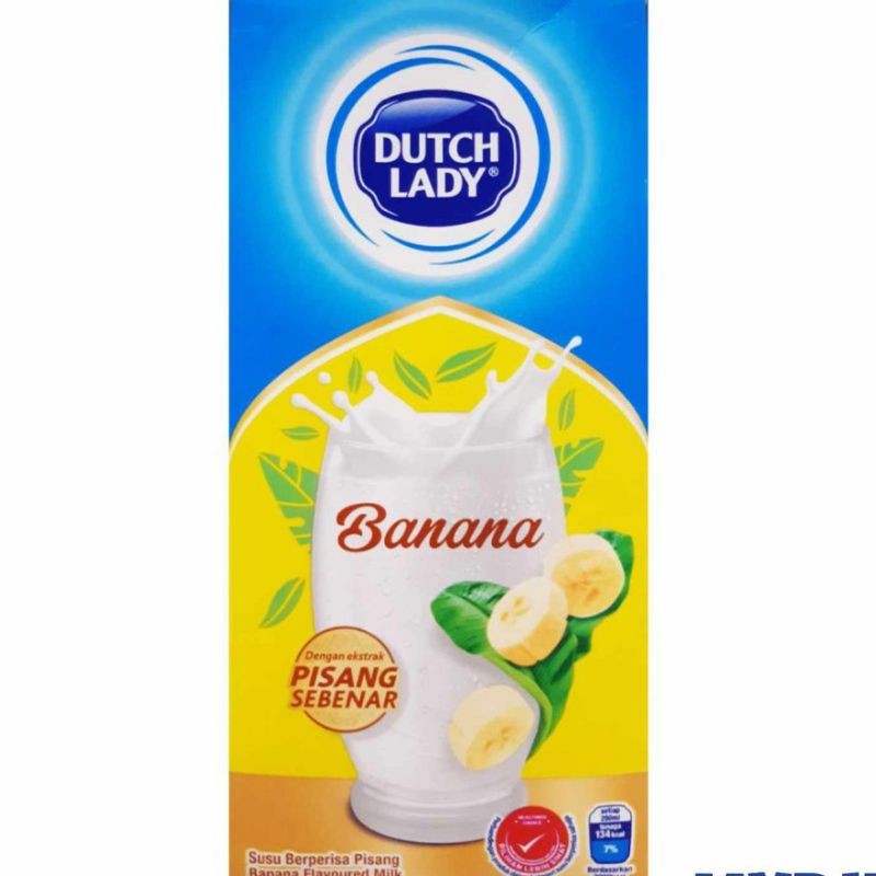 SUSU PISANG /BANANA MILK DUTCH LADY 1L /ANEKA (with bubble wrap ...