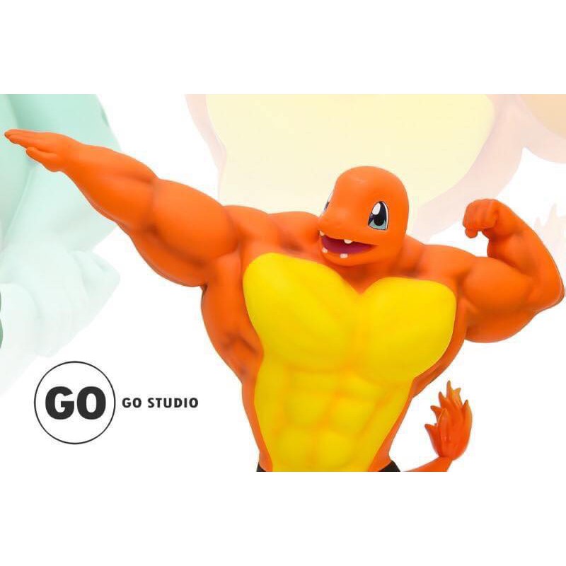 Go Studio Muscle Pokemon Pikachu Charmander Bulbasaur GK model 【Limited ...