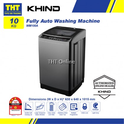 Khind 10KG Fully Auto Washing Machine WM100A (Washing Machine,Top ...