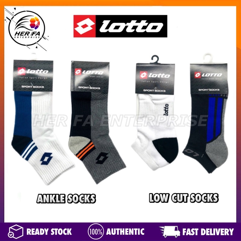 LOTTO Sports Socks 3/4 Angkle Cut and Low Cut 100%ORIGINAL | Shopee ...