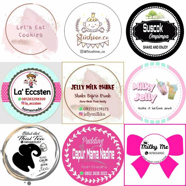 Waterproof Round Drink Stickers Label (minim 100 Pcs) | Shopee Malaysia