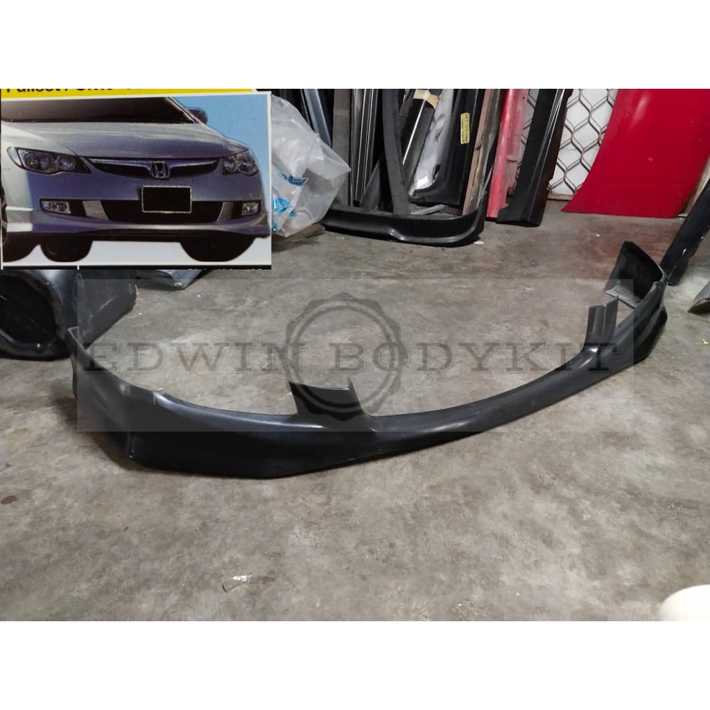 Honda Civic FD Modulo Front Skirt Bodykit PU depan Skirt lip Diffuser ...