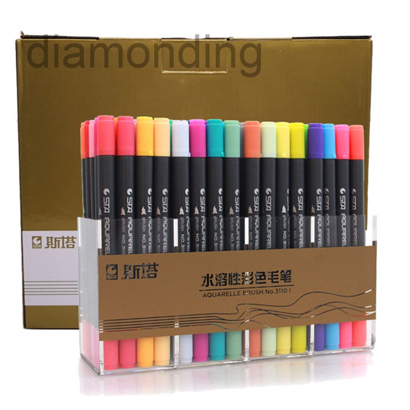 1PC 80Colors Watercolor Brush Art Markers Pens Coloring Pen Fineliner ...