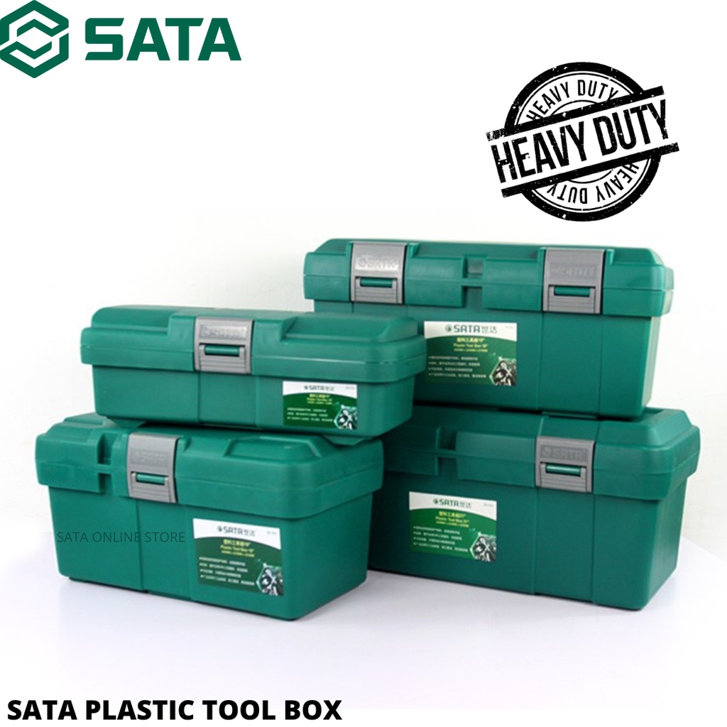 SATA PLASTIC TOOL BOX / HAND CARRY BOX / HEAVY DUTY TOOLS BOX / ALAT ...