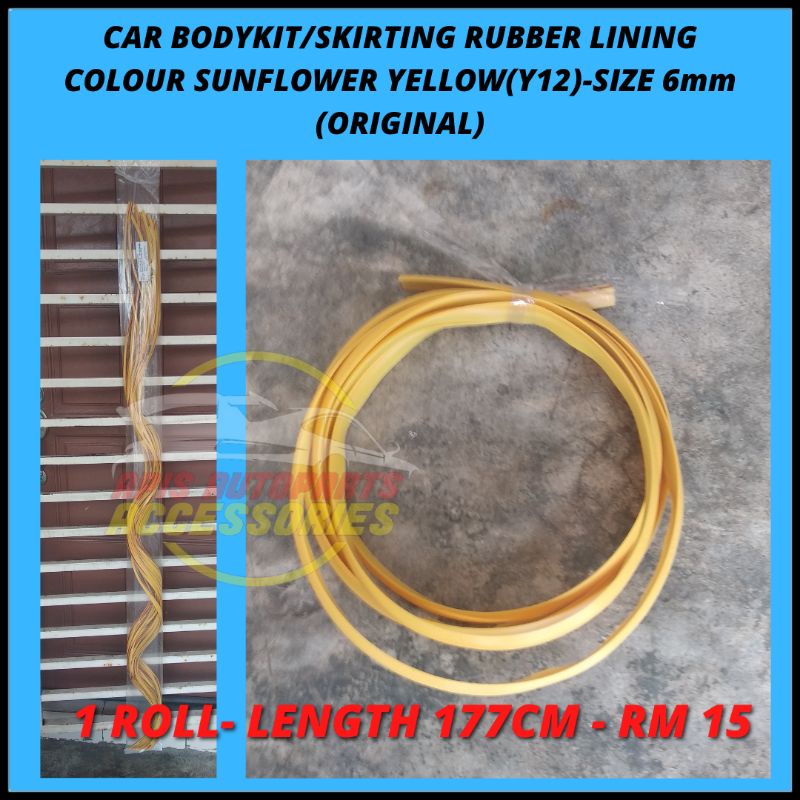 (ORIGINAL) CAR BODYKIT/SKIRTING/ARCH 4X4 RUBBER LINING SUNFLOWER YELLOW ...