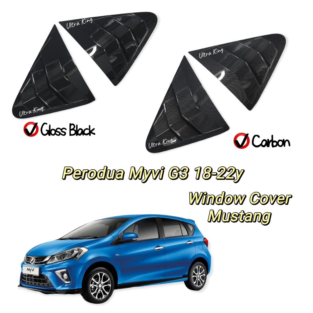 Perodua Myvi Window Cover Mustang Rear Side Window Cover 2018 2019 2020 ...