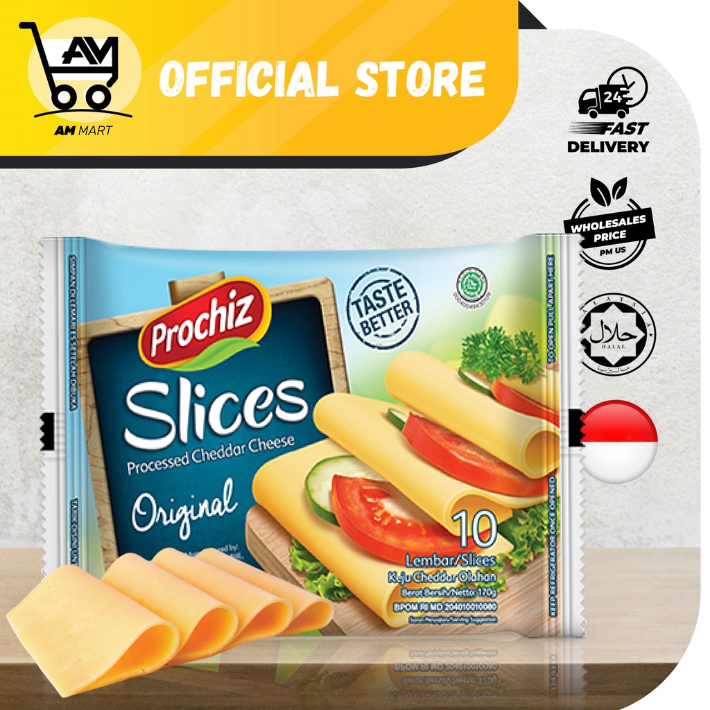 🌙RAYA SALE Prochiz Cheddar Cheese 🧀 Slice 10s #170g（HALAL) 🚚FAST ...