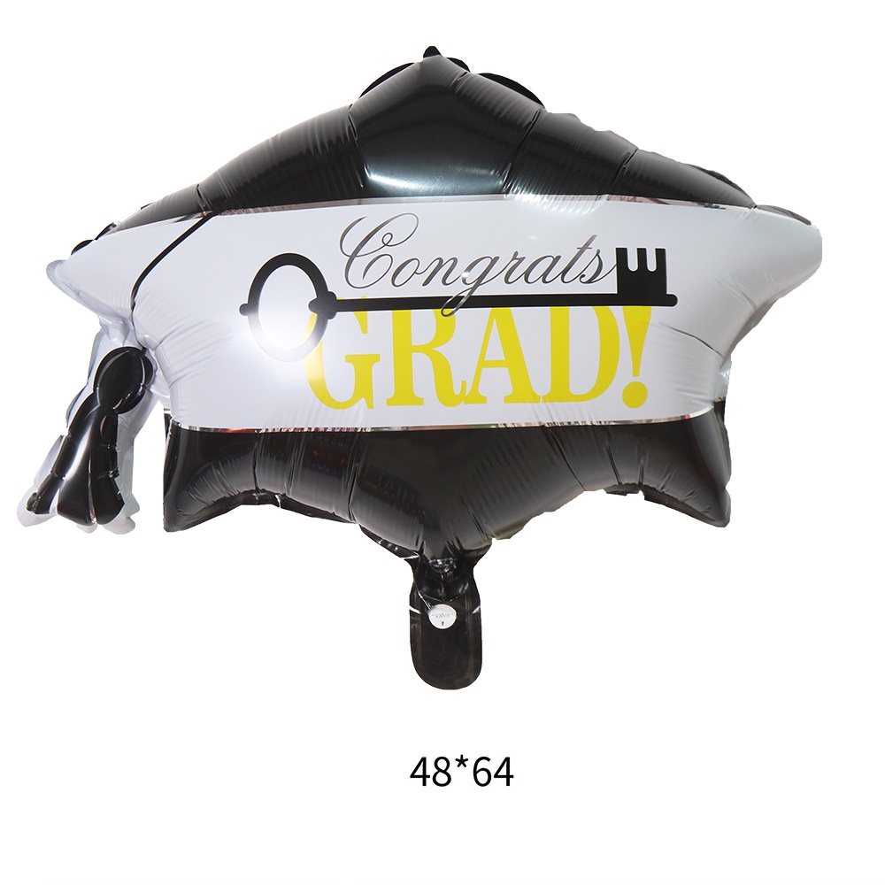 Graduation Foil Balloon Banner Cake Topper happy graduation balloon ...