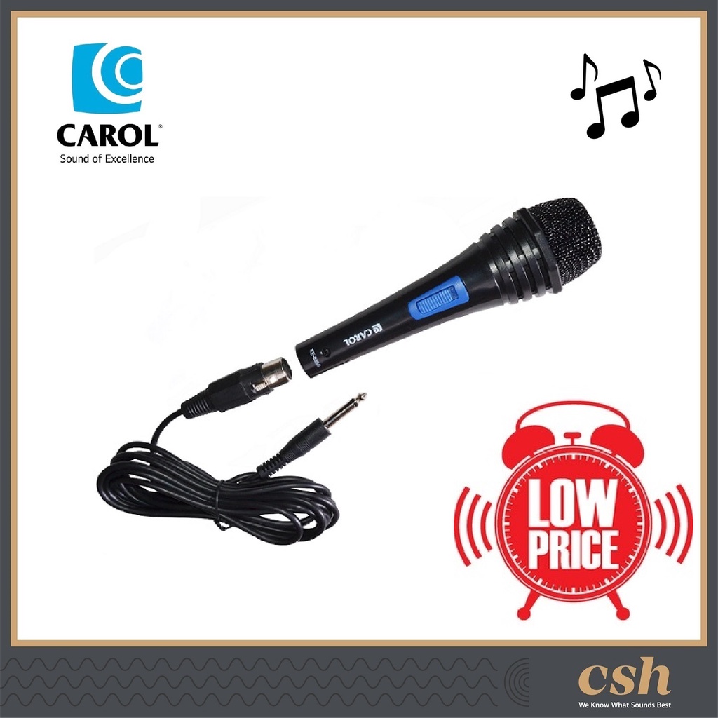 CAROL Cardioid Dynamic Vocal Wired Microphone E8355 For Teaching, Speech | Shopee Malaysia
