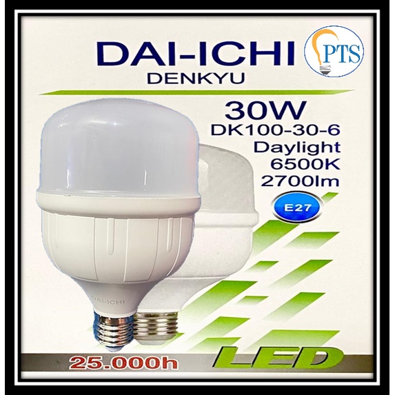 DAI-ICHI DENKYU 30W LED T Bulb E27 - Daylight 6500K Metol LED - Screw type Ceiling Pagar ...