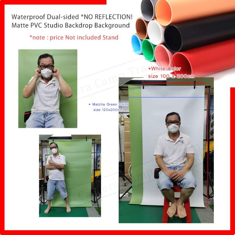 Solid Color Matt Frosted NON Reflective PVC Background Backdrop ...