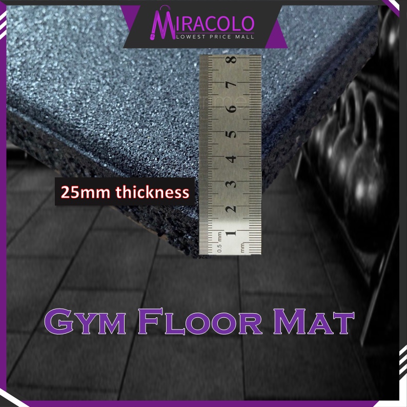 MIRA [25MM LAMINATED] GYM MATS/ SMOOTH SURFACE RUBBER MATS/ LAMINATED ...