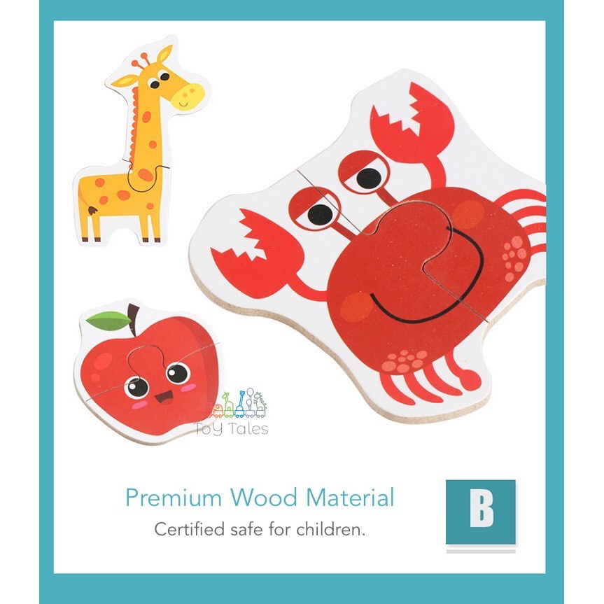 🔥Ready Stock🔥 Kids Wooden Jigsaw Puzzle Box Set Wooden Puzzle Wood ...