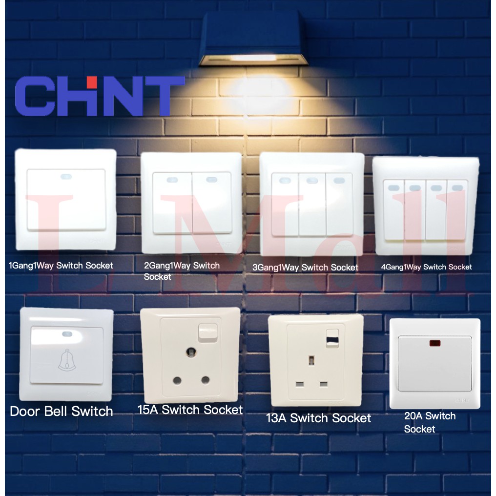 SEMENYIH (SIRIM) CHINT White Switch Socket Wall Switch Door Bell Plug ...