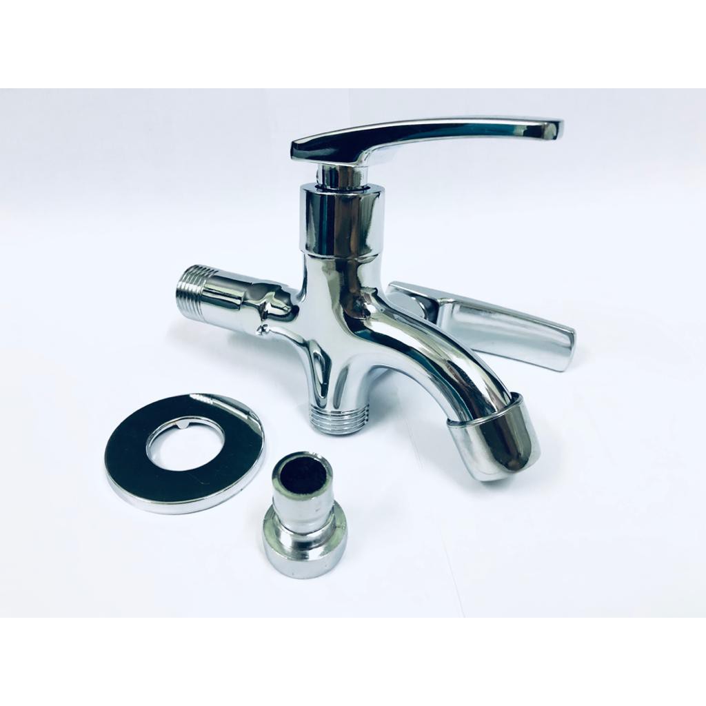 FAUCET TWO WAY FAUCET BATHROOM DOUBLE SPOUT BRASS VALVE SINK BATHROOM ...
