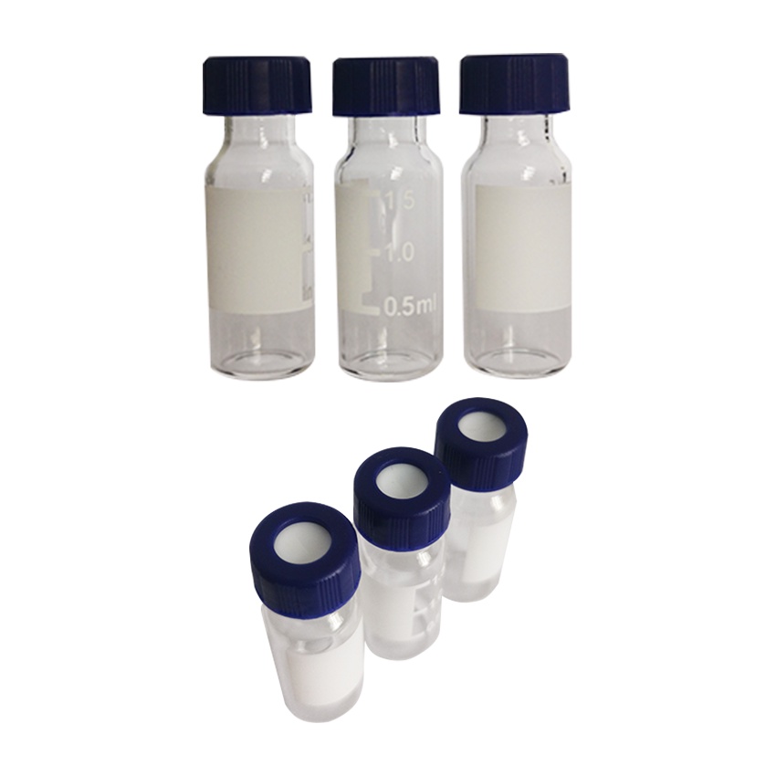 SAMPLE VIAL, WITH INJECTION HOLE + SEPTA, FOR HPLC / LCMS / GCMS, CLEAR ...