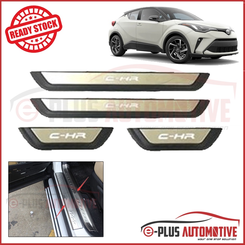 Toyota CHR C-HR 2017 2018 2019 Chrome Stainless Steel Blue Led Door ...