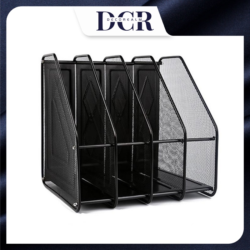 DCR 4 Compartment Vertical Sorter File Rack File Desk Book Organizer A4 ...
