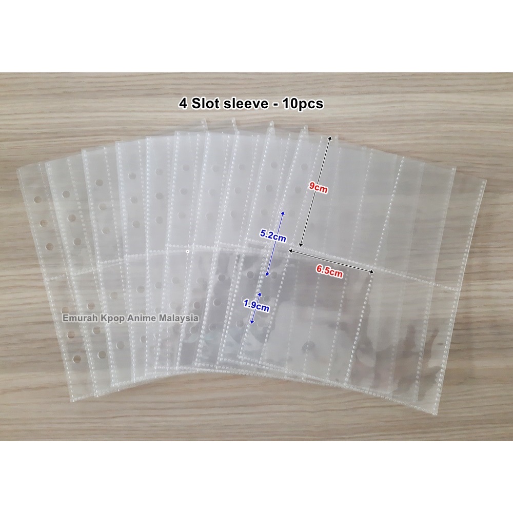A5 200 POCKETS COLOR RING 2R 3R GLITTER SLEEVE Photocard binder Card ...