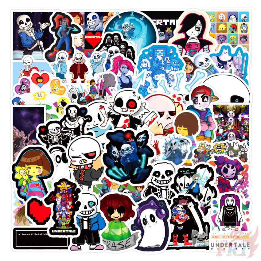 50Pcs/Set Undertale Series 02 Stickers DIY Fashion Waterproof Doodle ...