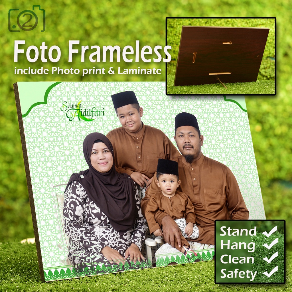 A5/A4/A3 size photo + Frameless(glassless frame)/solid wood frame ...