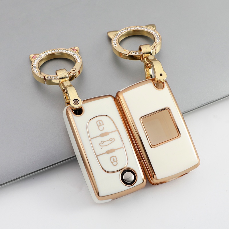 Flip Folding Car Key Shell 2/3 Button for Peugeot 207 307 308 407 607 ...