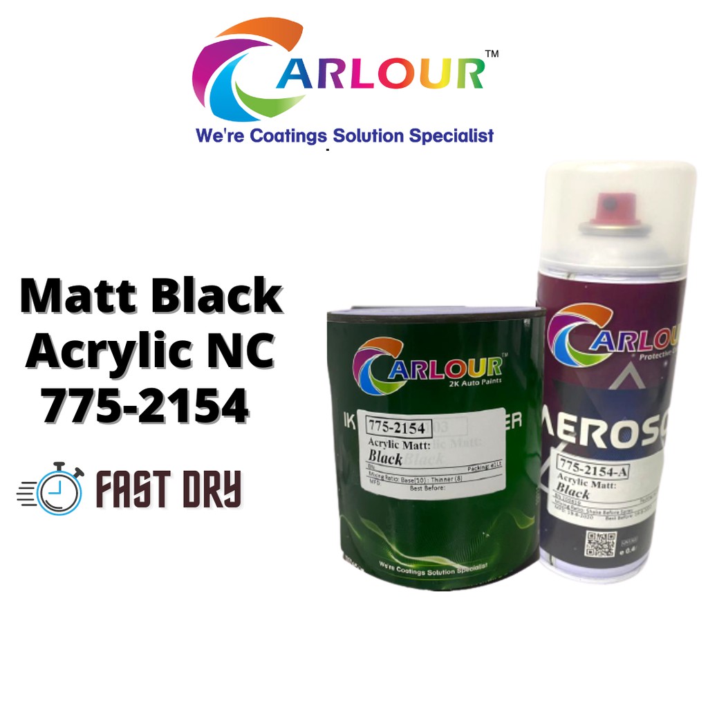 Matt Black Acrylic NC 2154/ 10178 Fast Dry Paint Enamel 70% Matt for ...