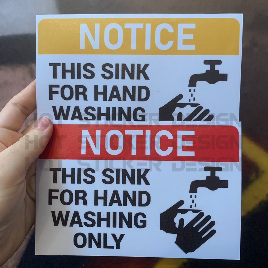 For Hand Washing ONLY_Sign sticker_Notice Sticker | Shopee Malaysia