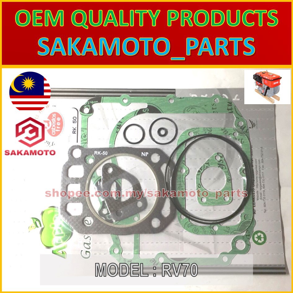Kubota Vikyno Rv70 Overhaul gasket set | Shopee Malaysia