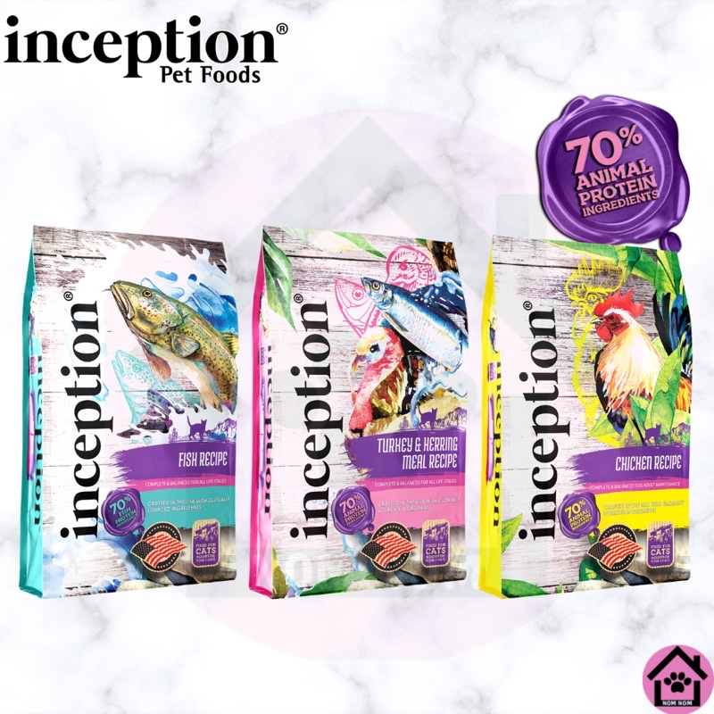 Inception Cat Dry Food 1.81kg 4lb - 70% animal protein / Makanan Kering ...